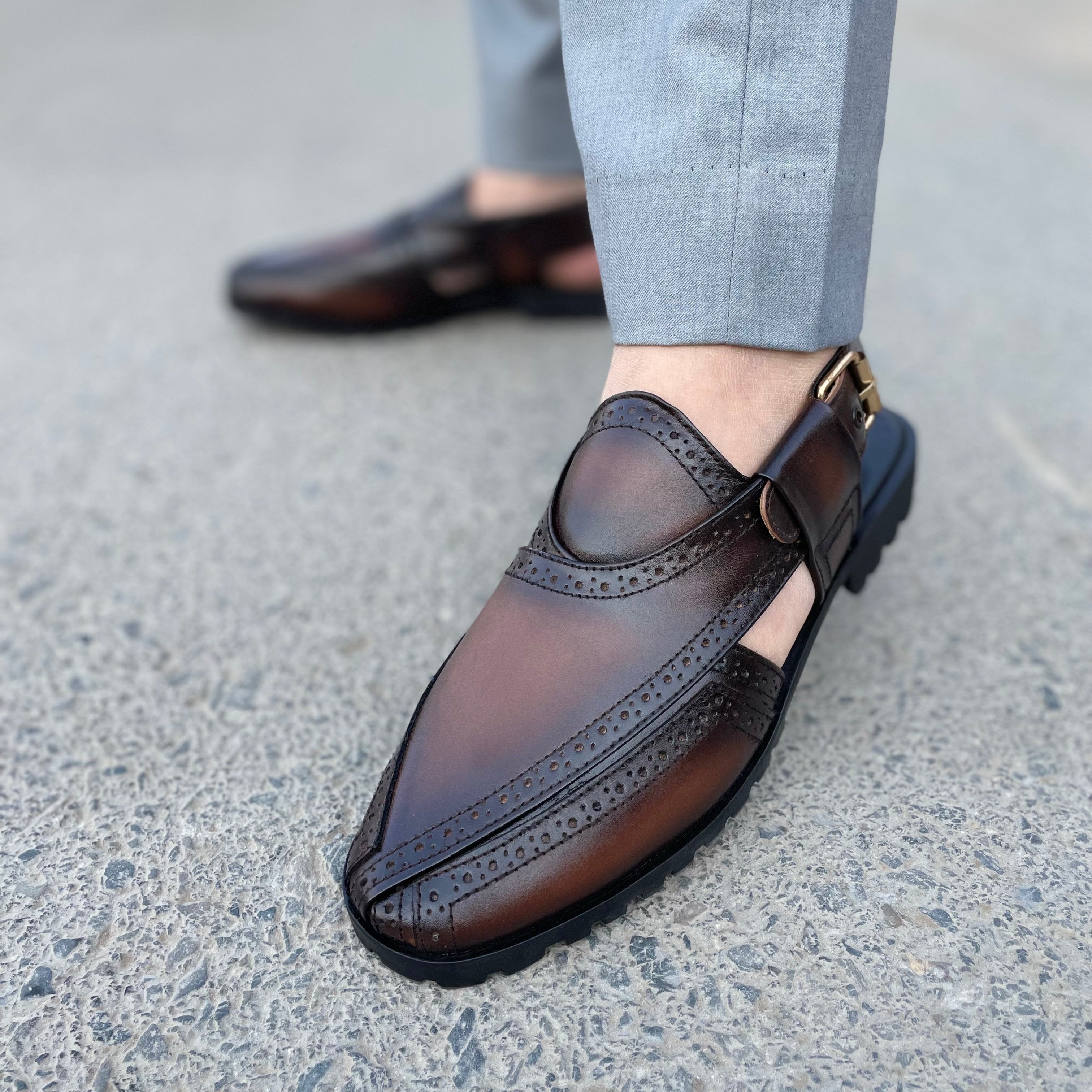 LS Pure Leather Handmade Chirag Peshawari Chappal LS-375 – LS & CO