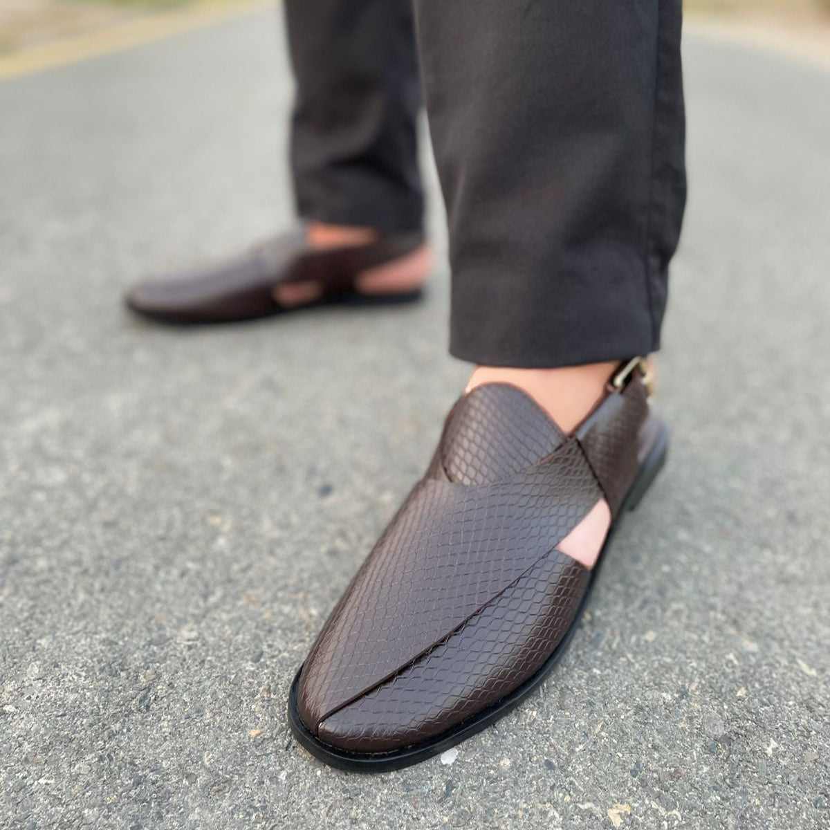 LS Pure leather Handmade Embossed Peshawari S-867-00 – LS & CO